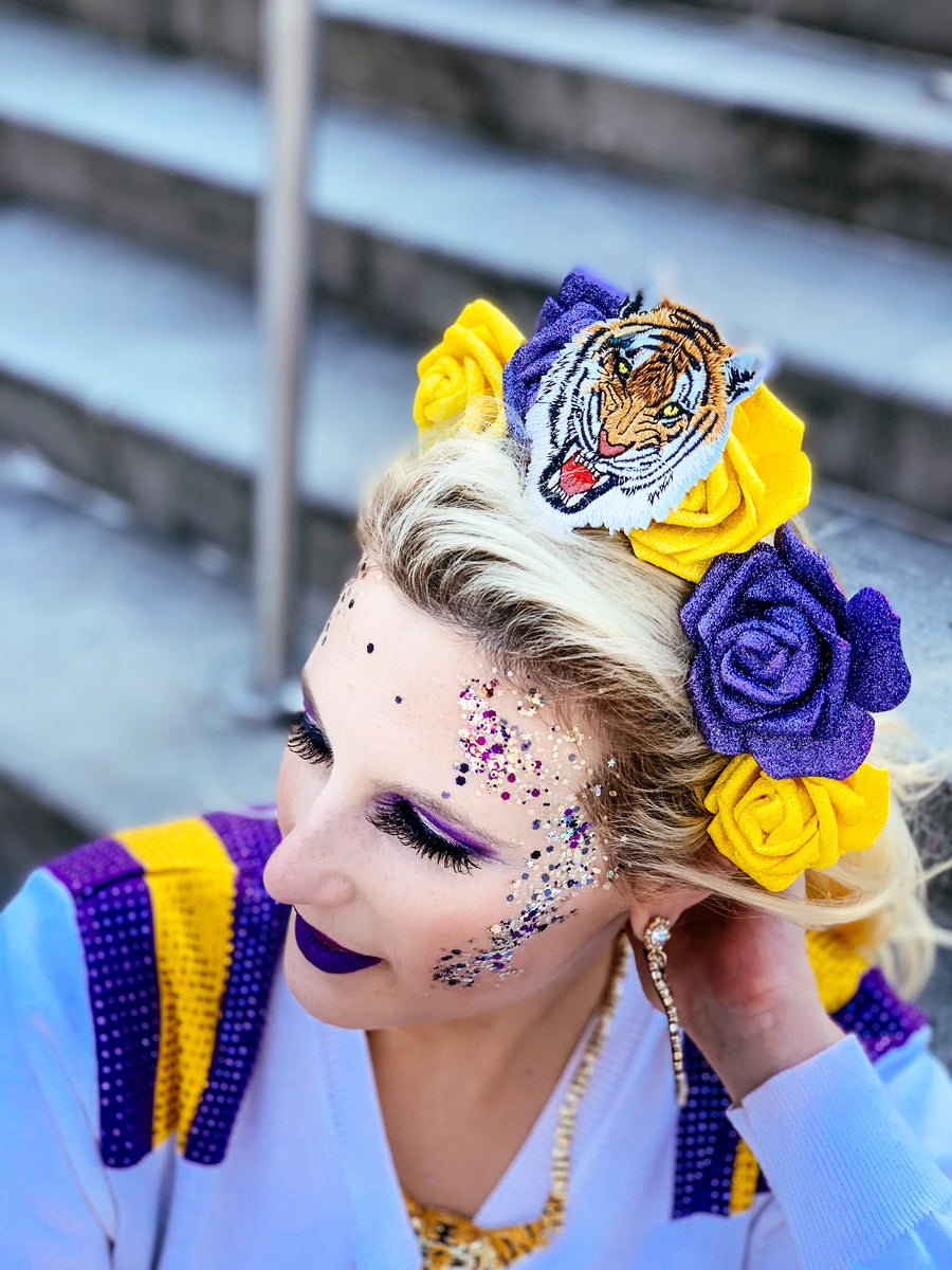 LSU Flower Crown – Crowned By Ellie