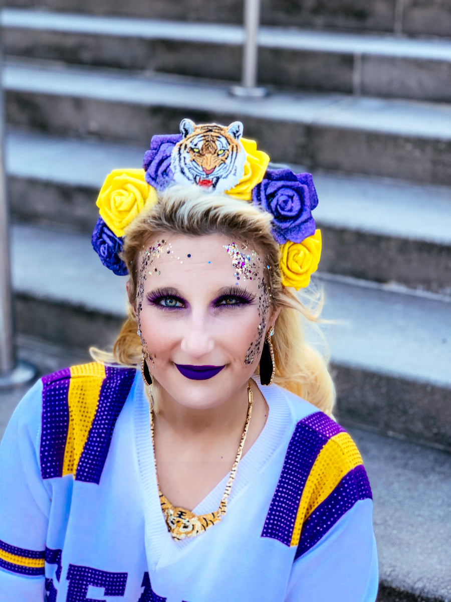 LSU Flower Crown – Crowned By Ellie